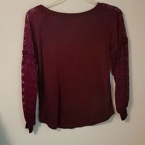 Tops | Burgundy Long Sleeve | Poshmark